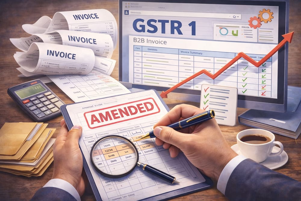 How to Amend GSTR-1 After Filing B2B Invoices [2026]