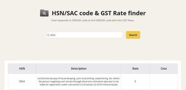 Construction Services, Work Contract HSN Code 9954 & GST Rate